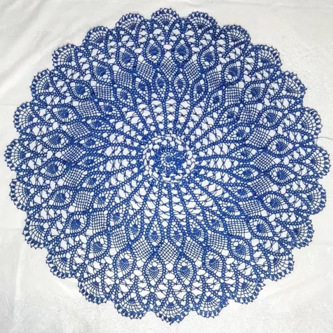 Салфетка крючком 13 часть (46 - 48 ряды). МАСТЕР КЛАСС. Doily