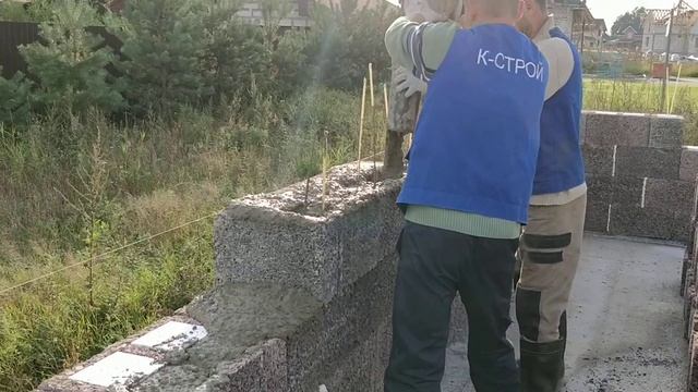 заливка бетона в несъемную опалубку DURISOL