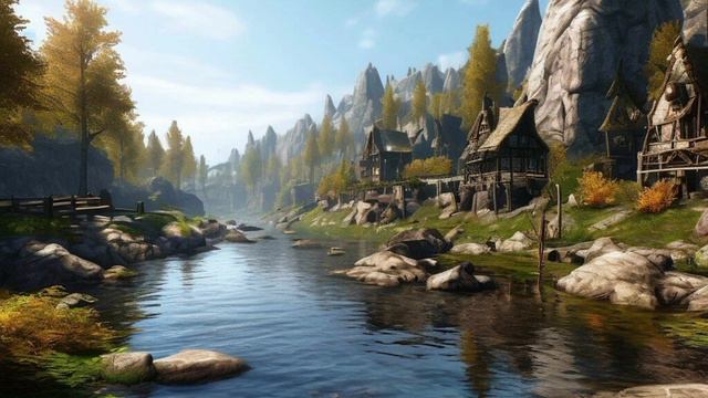 красивые, фэнтезийные, расслабляющие пейзажи под спокойную, приятную музыку