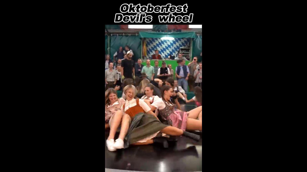 Girls on the Devil's Wheel at the Oktoberfest 2023 beer festival #shorts #oktoberfest #germany