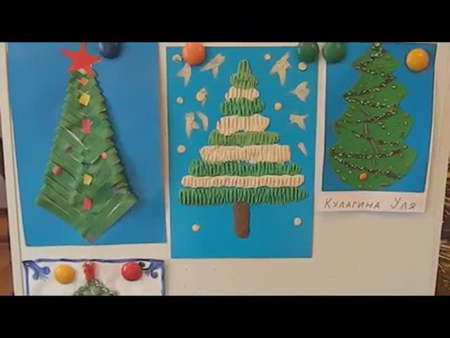 Занятие в средней группе Пластилинография ЁЛОЧКА