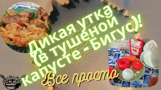 Дикая утка в тушеной капусте Бигус (Мой фирменный рецепт).