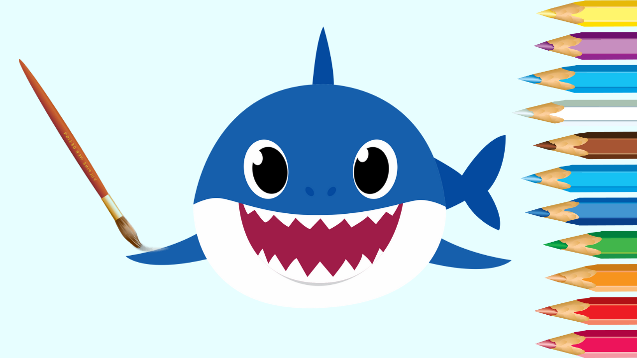 Рисуем Мультяшную Акулу | Идея для рисования с детьми
