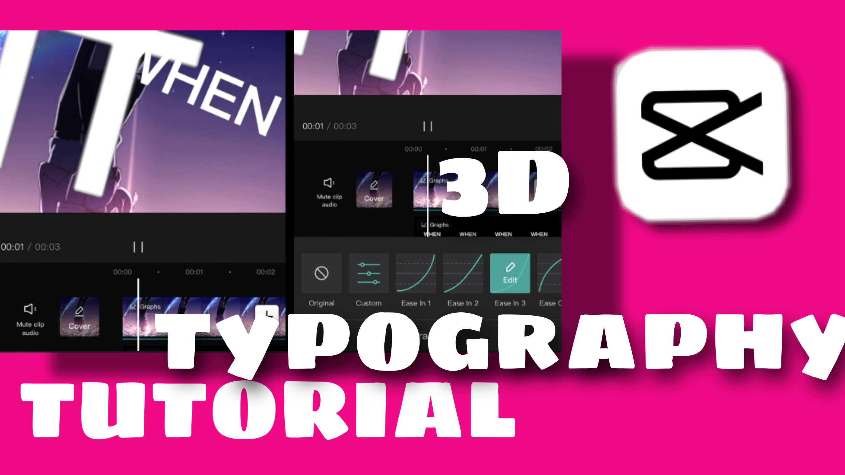 Уроки Монтажа в CapCut | 3D Текст  | 3D Typhography |Туториал