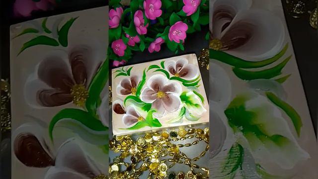 Гипс - шкатулка  художественная роспись