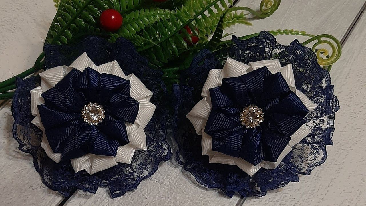 МК. Пышные, не повторимые школьные бантики репсовой ленты 2,5 см. своими руками. Шьются за полчала.