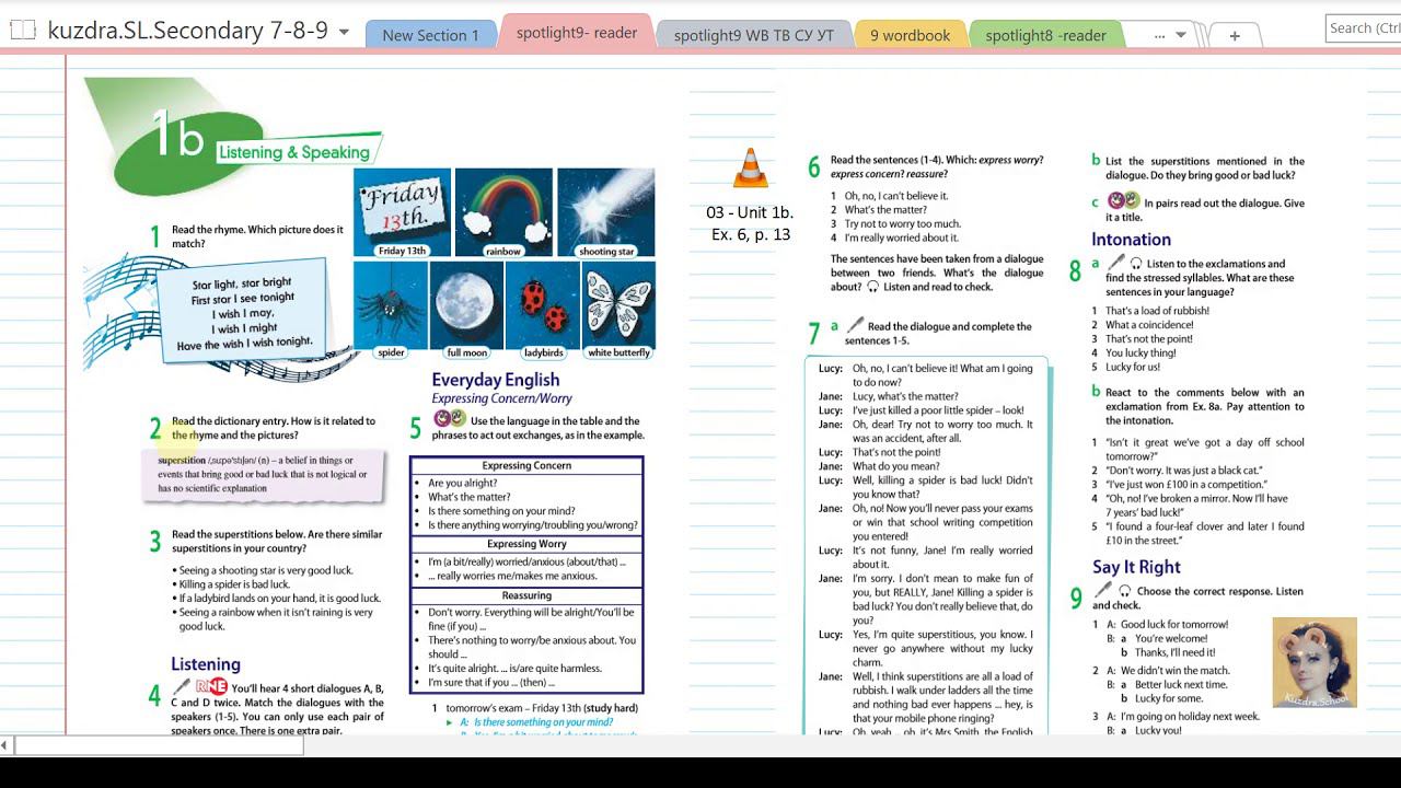 7. Spotlight 9. Module 1. Unit 1b part 1