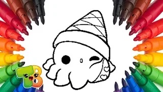 Рисовашка Как нарисовать прикольного осьминога How to draw a cool octopus