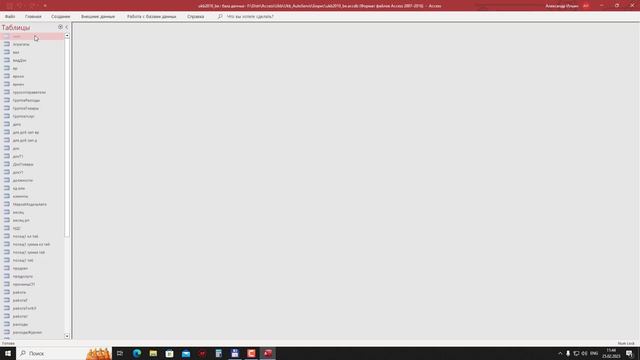 БД Access: стартовая форма логин-пароль