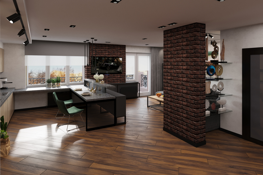 Проект интерьера трехкомнатной квартиры в ЖК Шаляпин (Нижний Новгород)