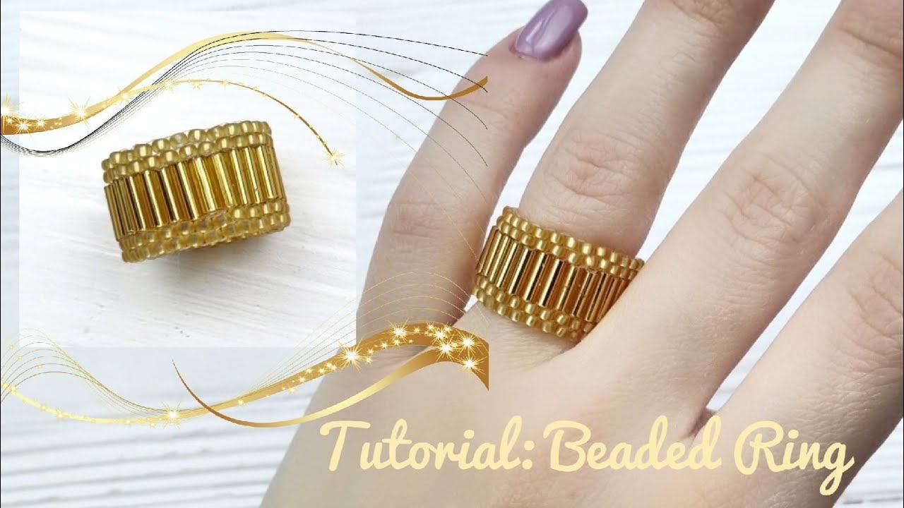 Мастер-класс: Кольцо из стекляруса и бисера | Tutorial: Ring made of glass beads and beads