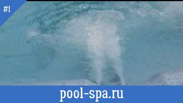 Переливной коммерческий СПА бассейн в процессе монтажа оборудования и запуска