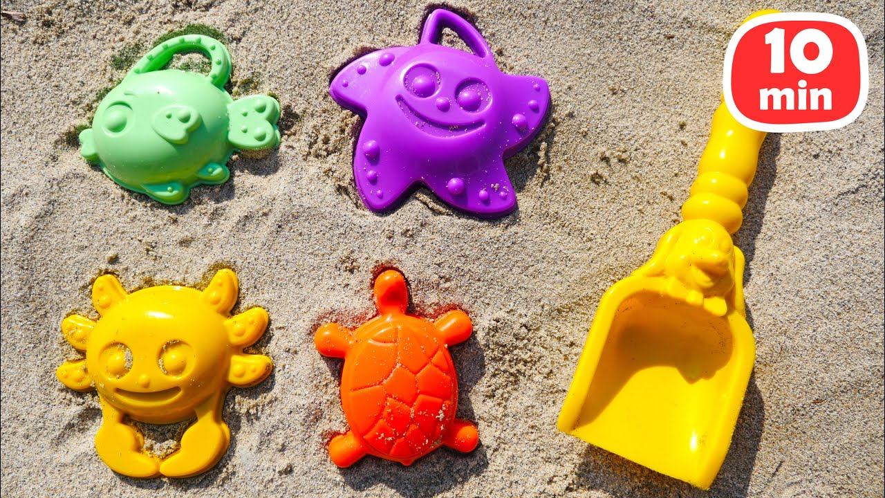 Песочница - Собираем формочки и лепим куличики! Игры для детей на улице