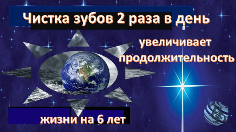 Чистка зубов 2 раза в день увеличивает продолжительность жизни на 6 лет.