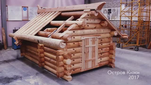 Сборка учебного макета бани. Кижи