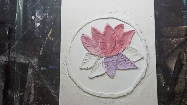 Текстурная картина. Лотос