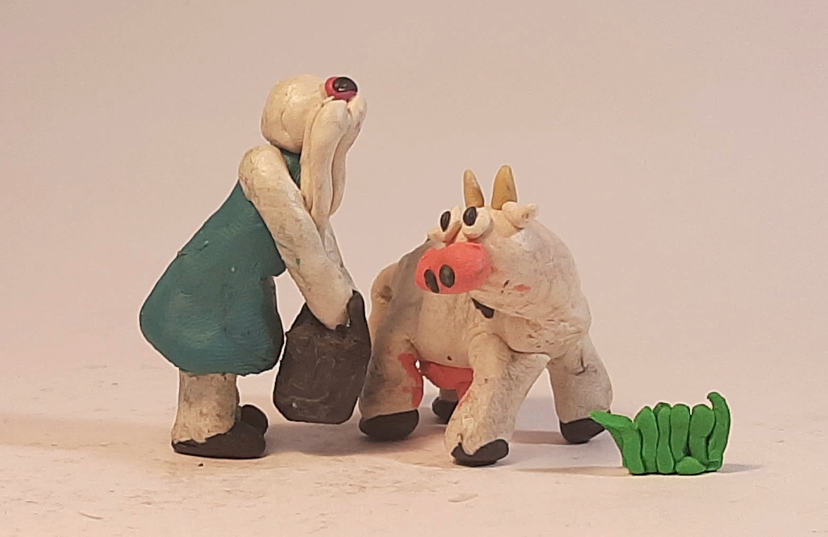 БОДРАЯ КОРОВКА, анимационный скетч (автор - Никита КОНДЫРЕВ, 9 лет)