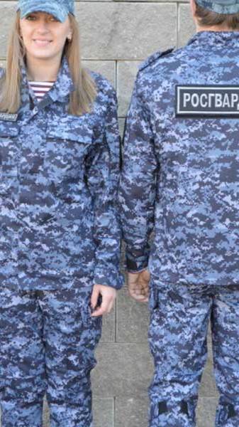 Костюм полевой Росгвардии нового образца с длинным рукавом синяя точка – Peach effect