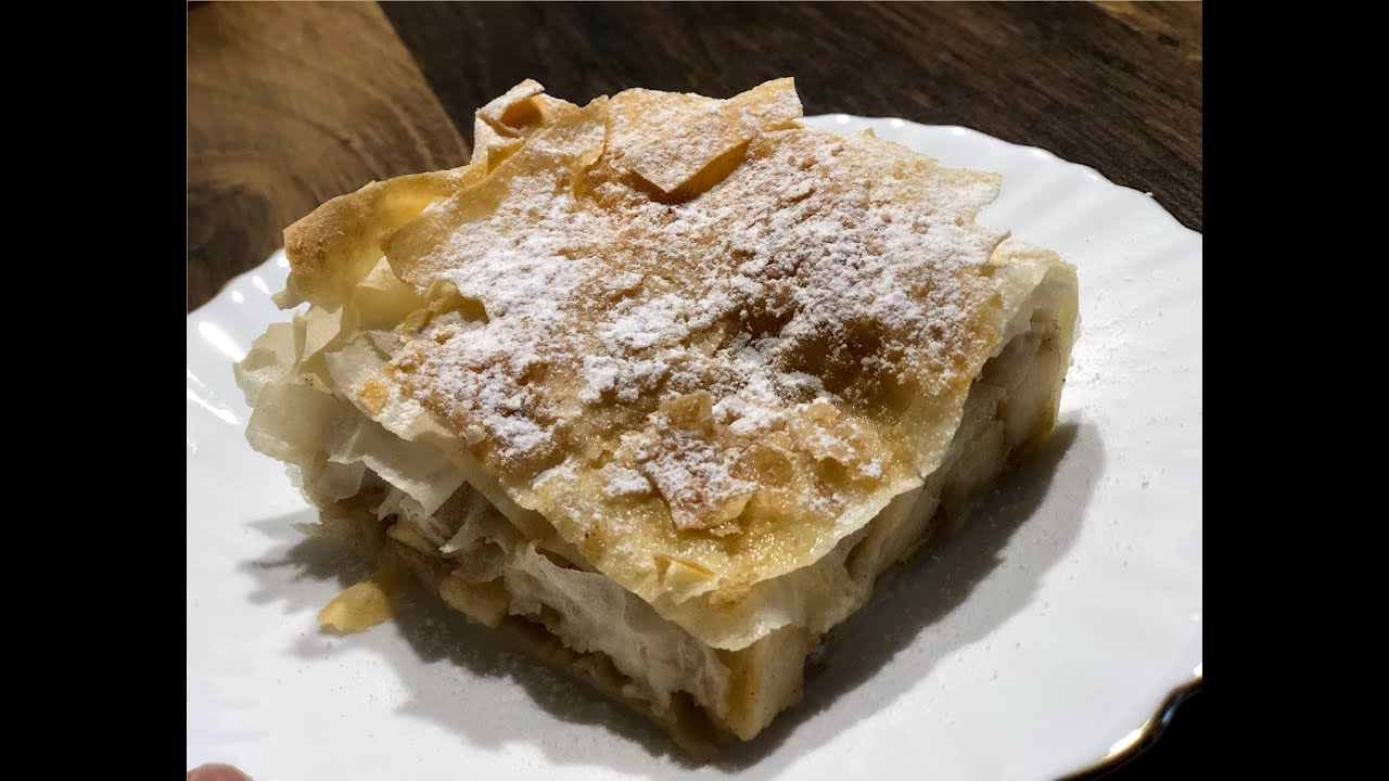 Яблочный пирог из слоёного теста — быстро к чаю