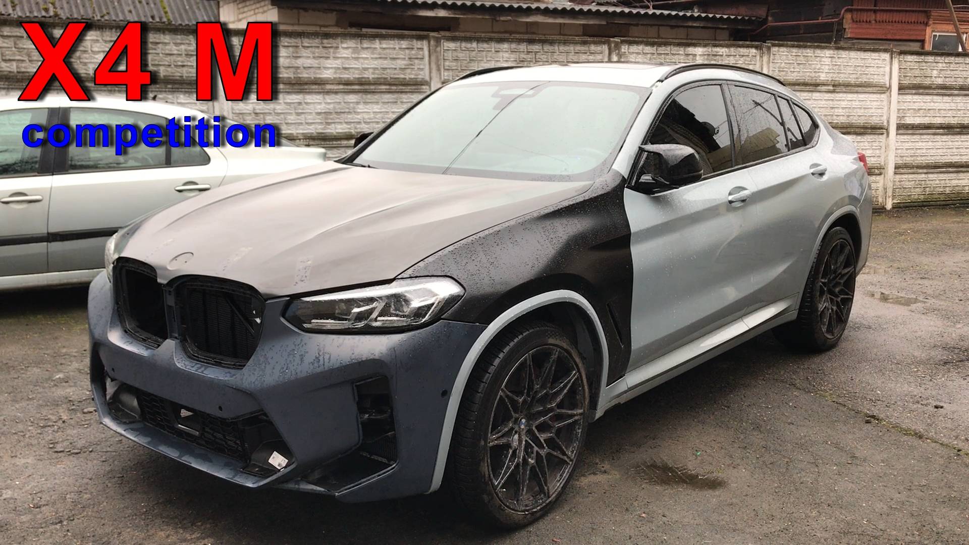 Ремонт BMW X4M из США | Выставляем зазоры и готовим к грунтованию