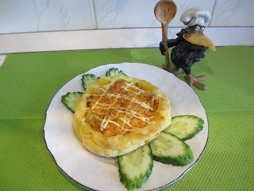 Ватрушка картофельная с лососем