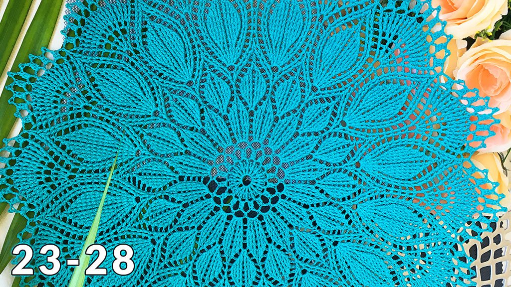 Салфетка крючком, Паола, 23-28