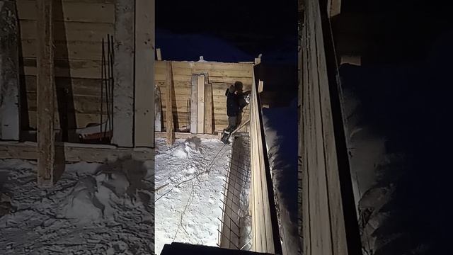 Монтаж опалубки в январе в минус 20