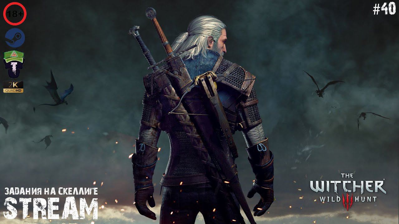 The Witcher 3 Wild Hunt - Ведьмак 3 Дикая охота - STREAM- Задания на скеллиге - #40 - 18+