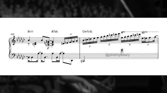 Round Midnight by Michel Petrucciani   Live in Stuttgart transcription