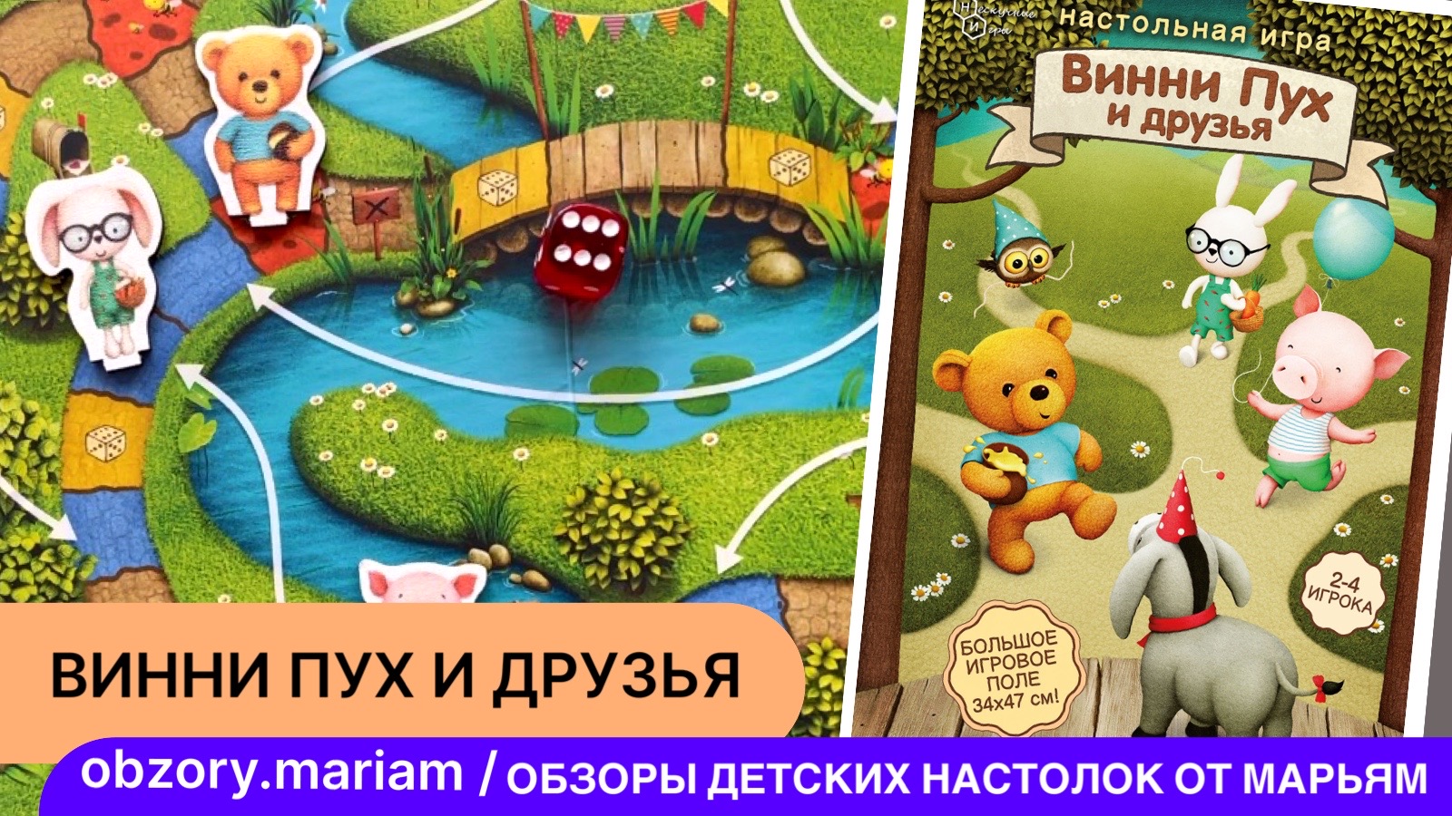 Игра-ходилка "Винни Пух и друзья" с разными уровнями сложности.