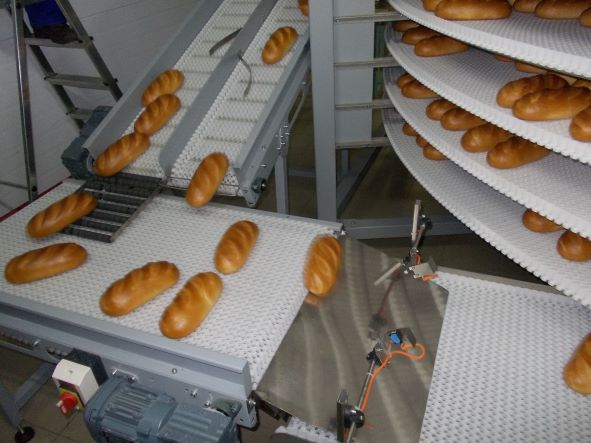 Линия для транспортирования и охлаждения батонов