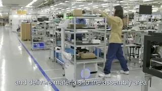 Промышленный робот Omron Adept в действии