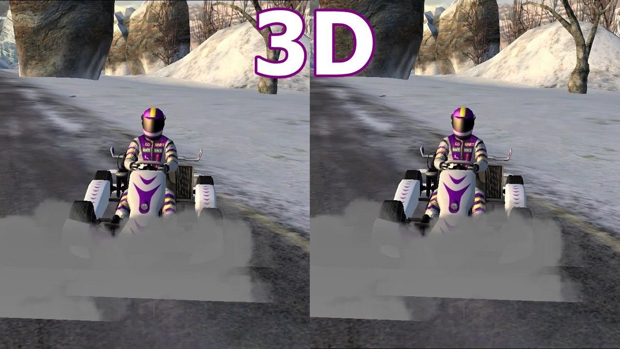 Karting 3D video SBS VR box google cardboard