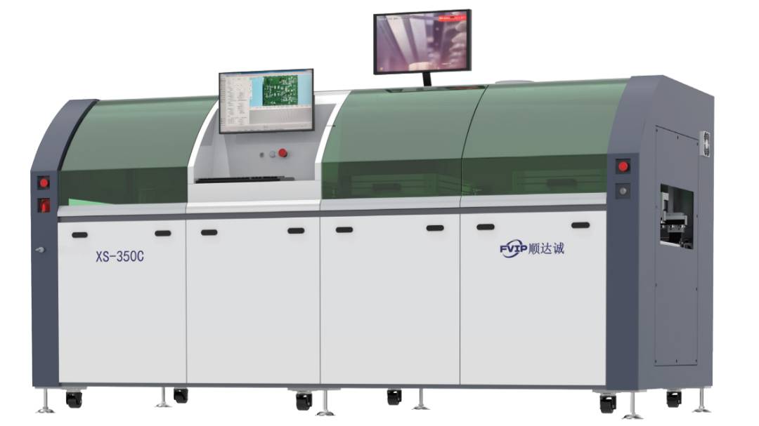 Работа машины для селективной волновой пайки XS-350C