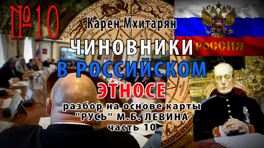 Карта "Русь". ЧИНОВНИКИ  В РОССИЙСКОМ ЭТНОСЕ.