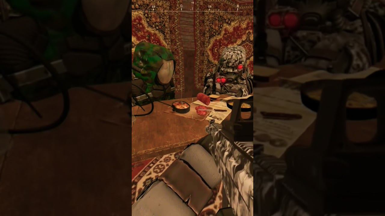 Сталкеры отмечают удачную вылазку.Накрыли стол ☢️#сталкер