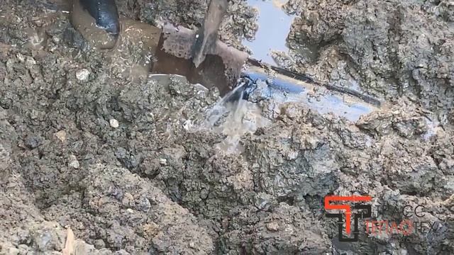 Результат поиска утечки воды из подземного стального трубопровода холодного водоснабжения