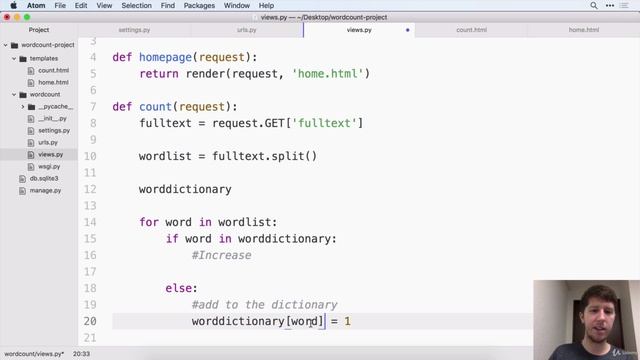 3. Site #1 - Word Counter - 9. Counting the words