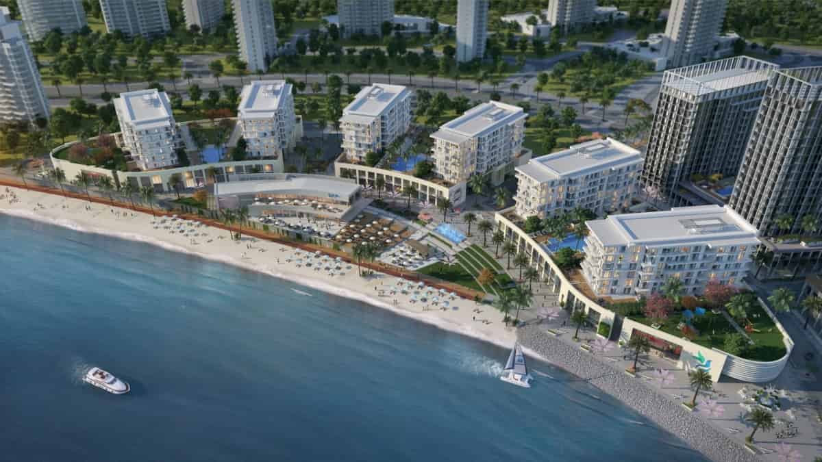 Blue Bay Шарджа квартира 2 спальни вид на пляж. Blue Bay Sharjah apartment 2 bedrooms beach view.