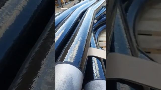 Отвод стальной гнутый, футерованный пластмассовой трубой