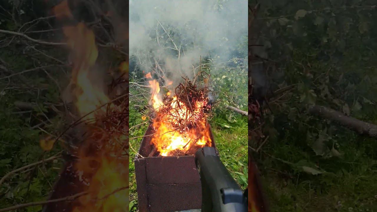 Как разжечь костер при помощи пылесоса? Покажу простой способ - Илья Химич LukBigBox. #илья #nature