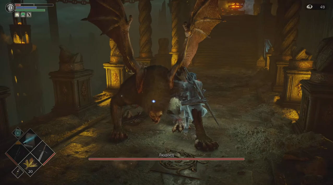 Demon's Souls Remake - Людоед за 1 минуту на SL1 (без прокачки перса).mp4