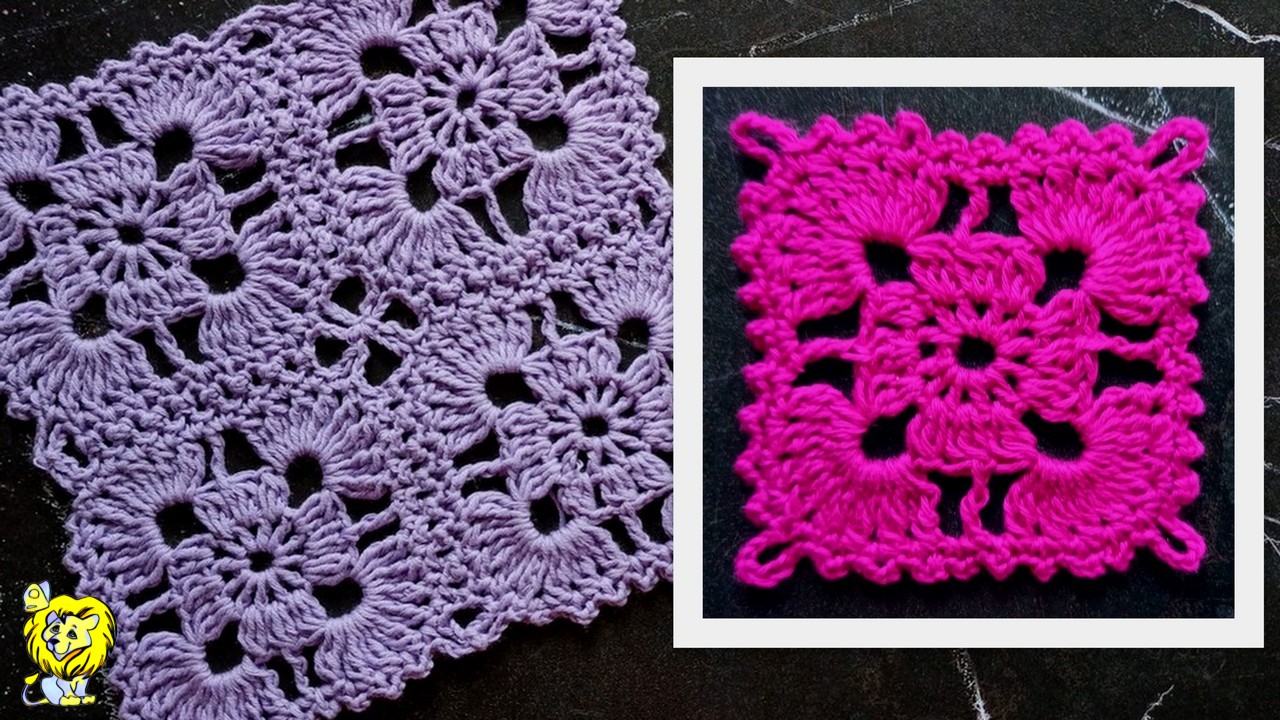 КВАДРАТНЫЙ МОТИВ КРЮЧКОМ