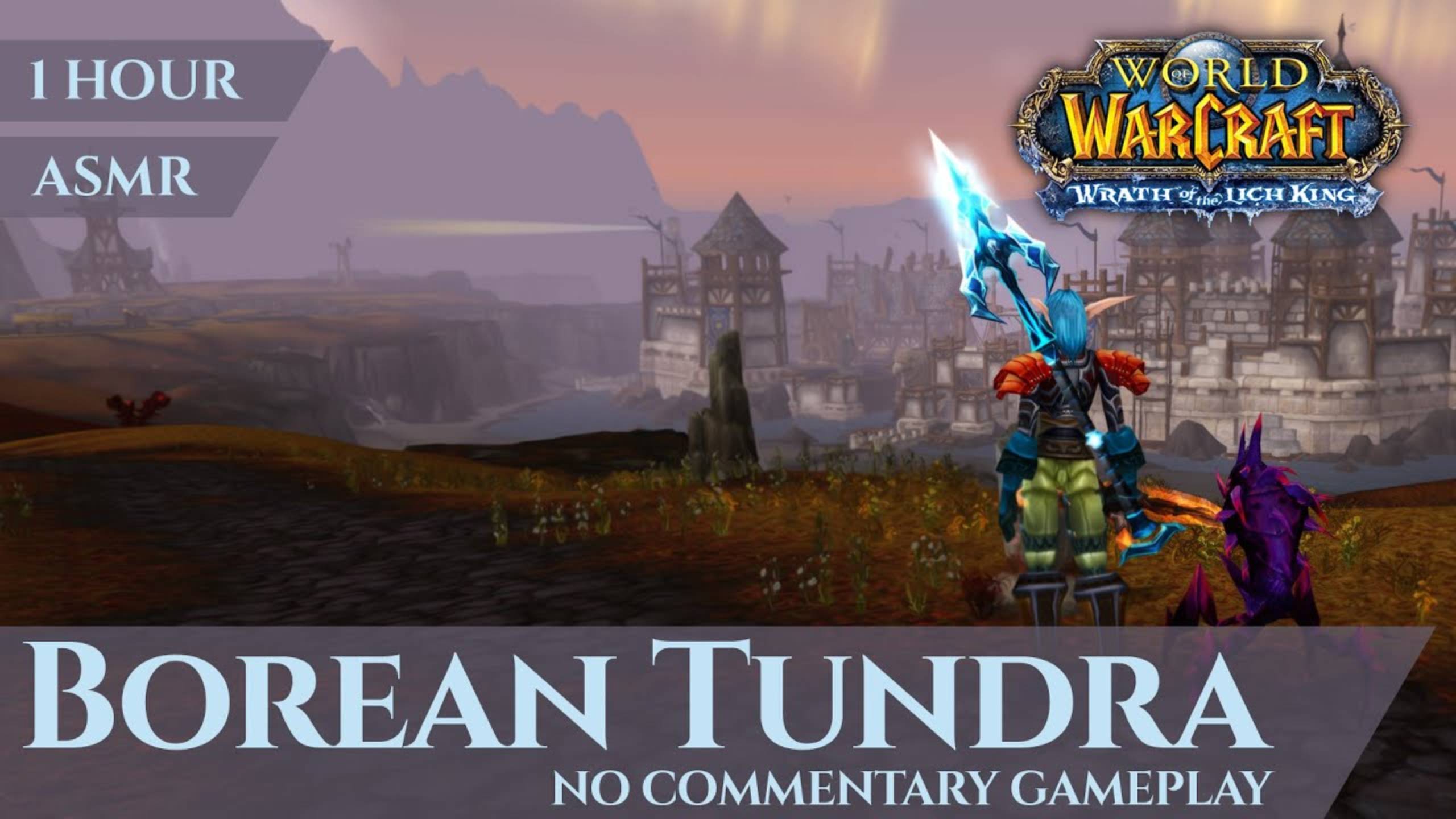 Borean Tundra - Gameplay, No Commentary, ASMR (1 hour, 4K, World of Warcraft Wrath of the Lich King)