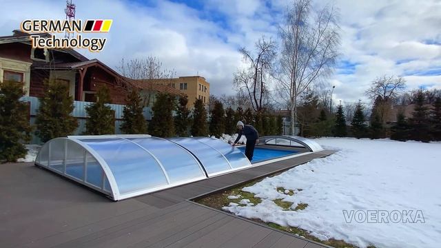 Павильон для бассейна модель FLAIR остекление сотовый поликарбонат