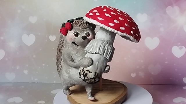 Ёжик/Ватная игрушка на ёлку/Ватные игрушки/ Ватные игрушки на ёлку/ ёж