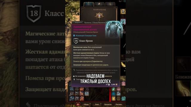 КОЛДУН ⚔️ ДОГОВОР КЛИНКА билд, прокачка Baldur's Gate 3 | Доспех Агафиса + школа преграждения