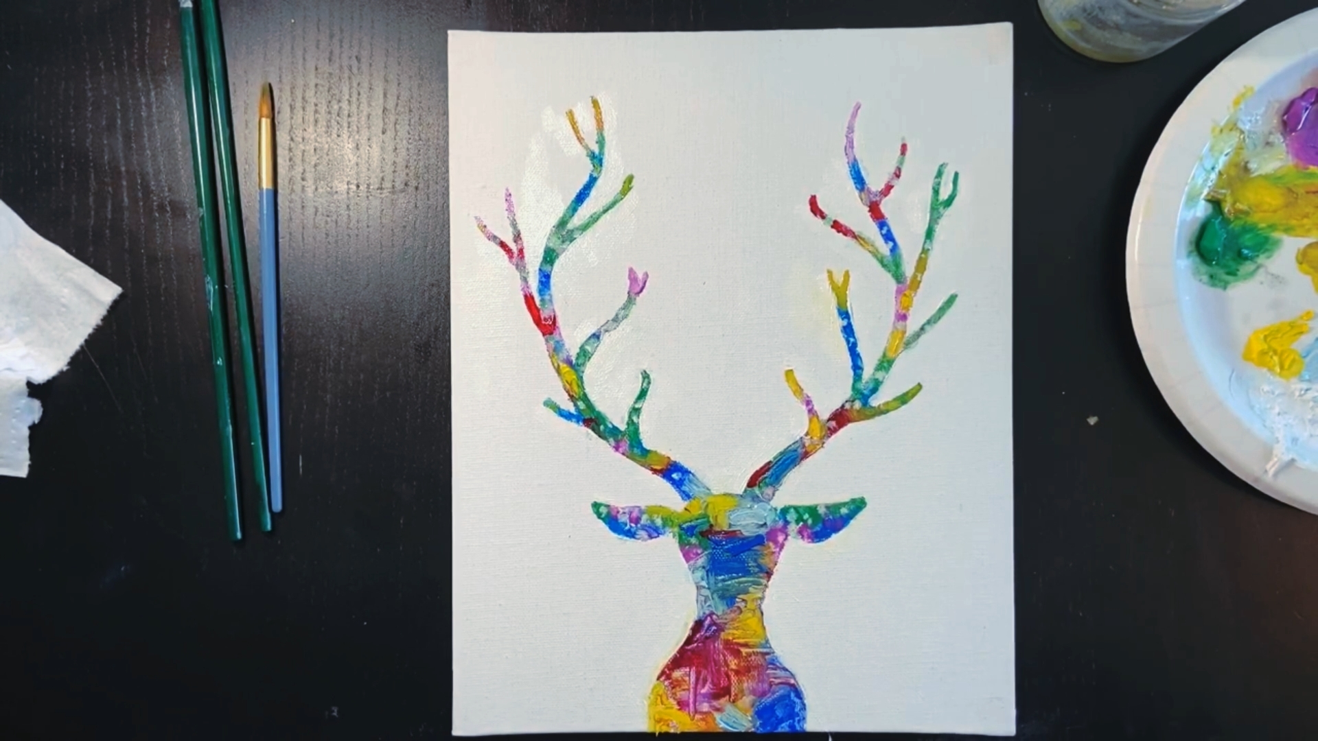 Как быстро и красиво нарисовать оленя акриловыми или масляными красками