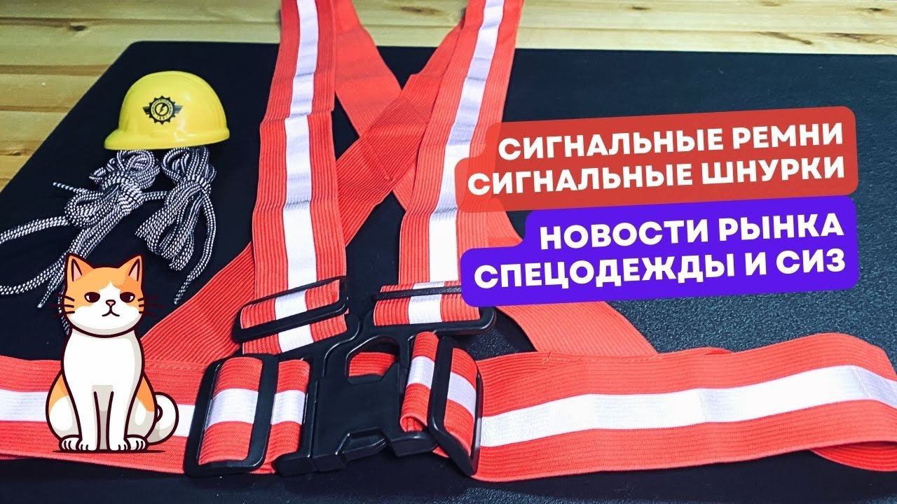 Новости рынка СИЗ 25.03.24 КОТПРОФИ - кот безопасности. Сигнальные ремни и сигнальные шнурки