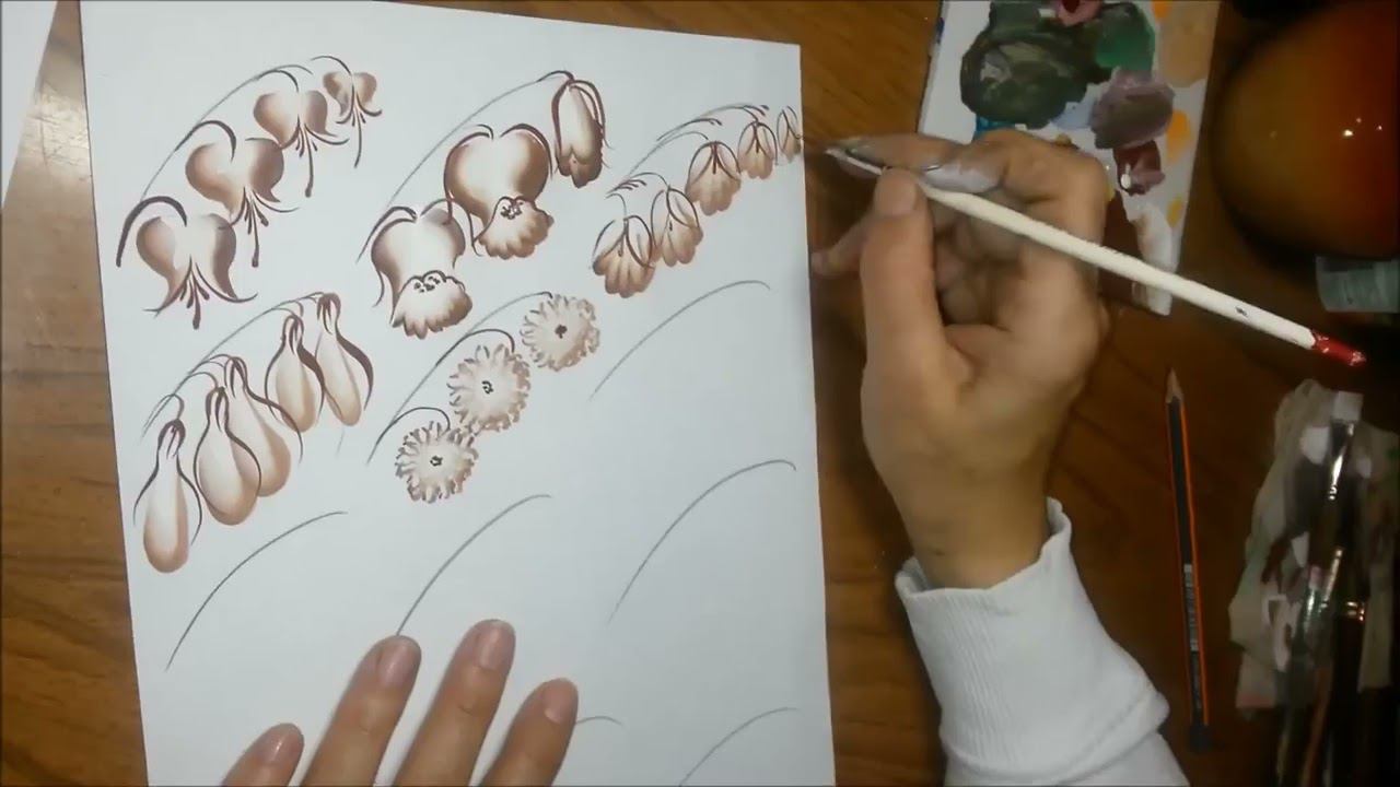 Урок свободно кистевой росписи